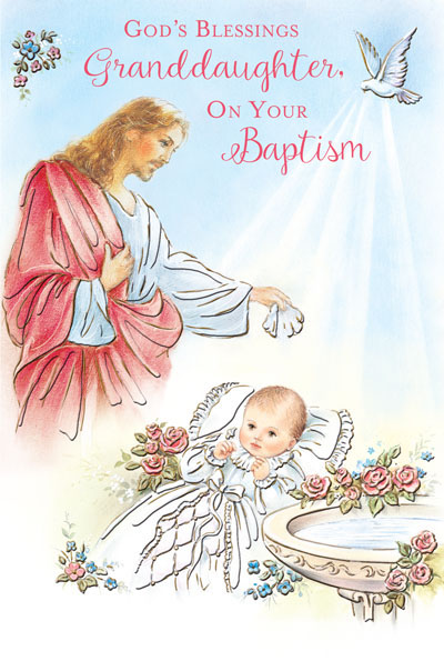 GRANDDAUGHTER BAPTISM GREETING CARD | Greetings of Faith